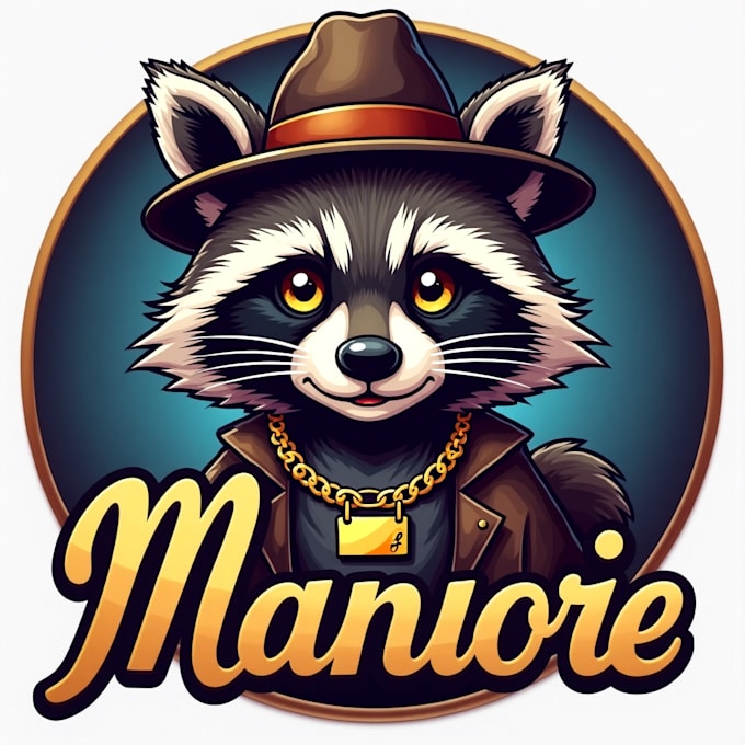Design high quality raccoon mafia mascot logo with unlimited revision ...