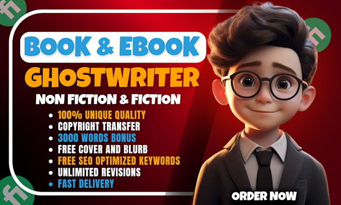 Be your ghost book writer, kdp book writer, ebook and non fiction ...