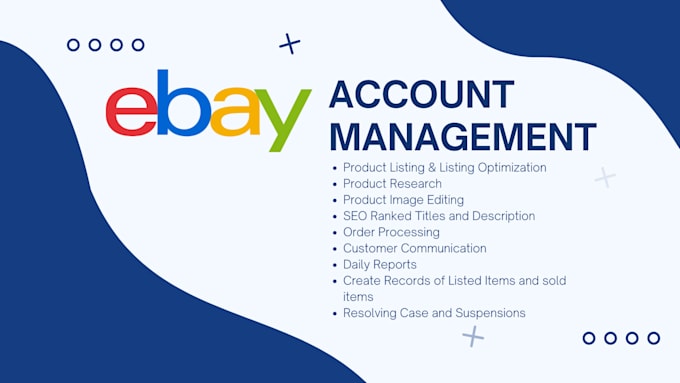 Manage your ebay seller account by Usamamughal547 | Fiverr