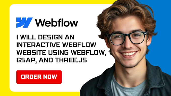Design an interractive webflow website using webflow, gsap, three js by ...