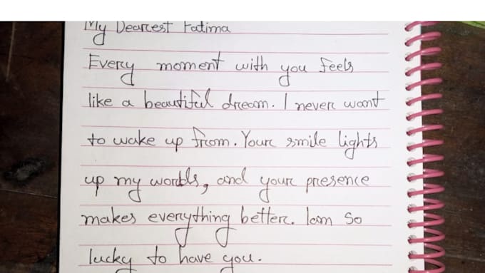 Handwrite any text in beautiful cursive handwriting by Saiful_islam128 ...