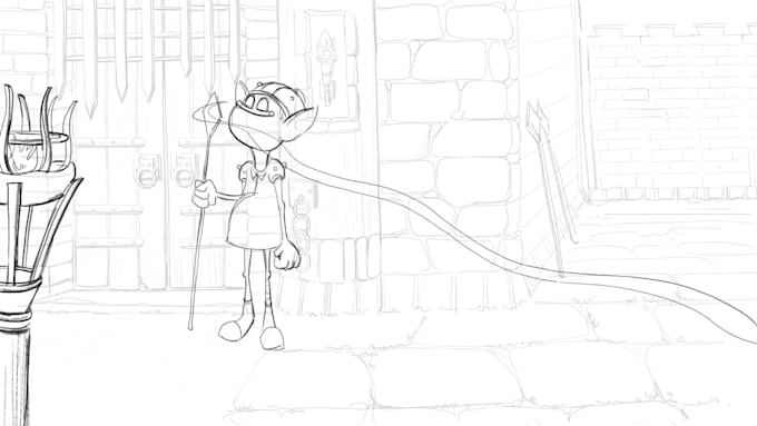 Do 2d traditional frame by frame pencil hand drawn comic line art ...