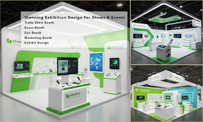 Professional 3d design for kiosks and exhibition booths by Hung_architect | Fiverr