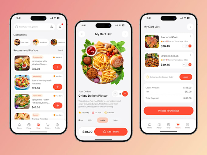 Build food delivery app restaurant website or app food delivery app by Danieljanetpro | Fiverr