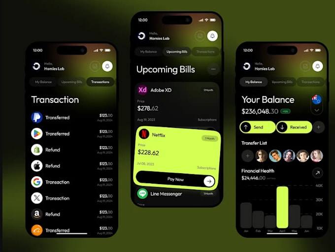 Develop custom money transfer app neobank app bill payment app fintech ...