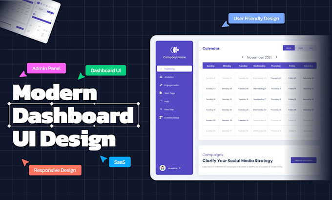 Design modern and responsive dashboard ui in figma by Sohaib_alii | Fiverr