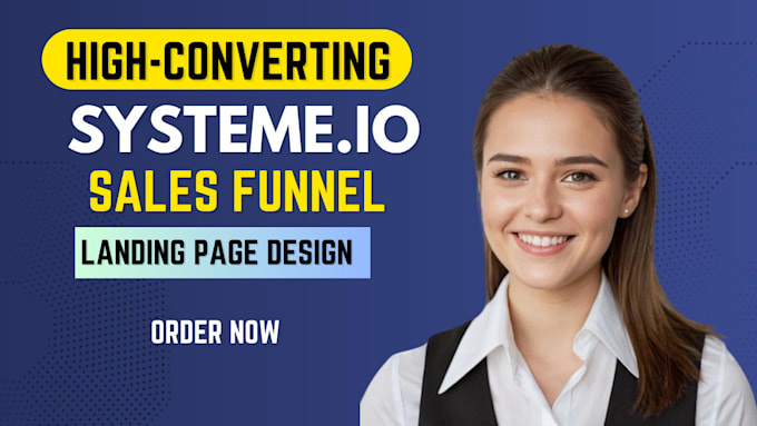 Setup systeme io sales funnel, landing page design, syseme io funnel by ...