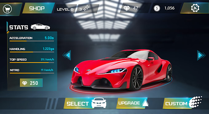 Create aaa game ui ux design with icons, hud, and 3d game assets, game ...