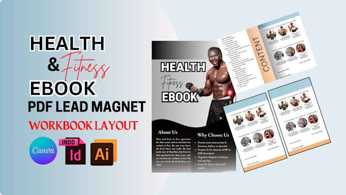 Design health fitness ebook, workout plan pdf lead magnet canva ...