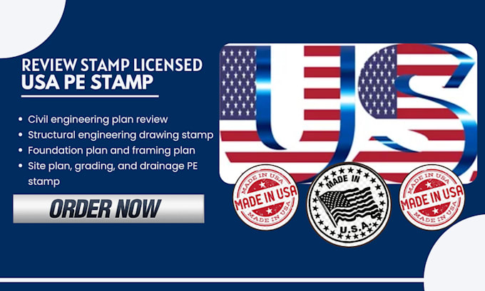 Review stamp licensed civil structural engineer permit drawings usa by ...