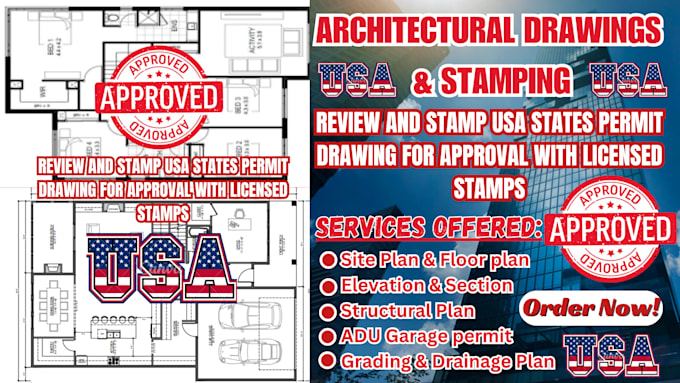 Draw stamp architectural engineering drawings construction plan, mep ...