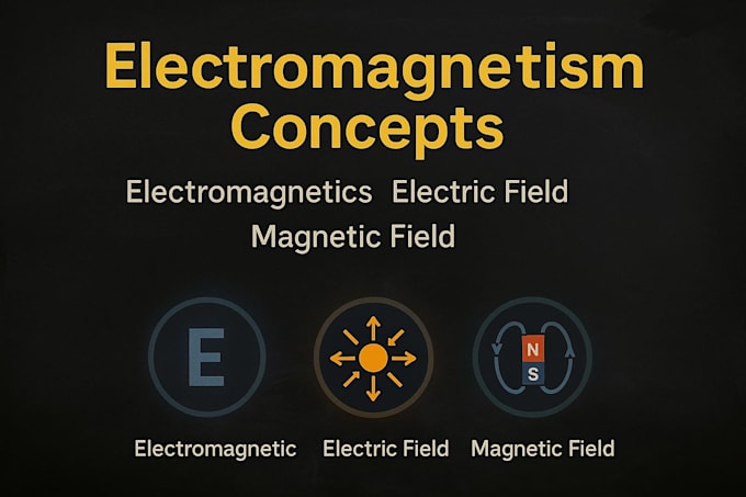 Explain electromagnetism concepts electromagnetics electric field and magnet by Aleena_84 | Fiverr