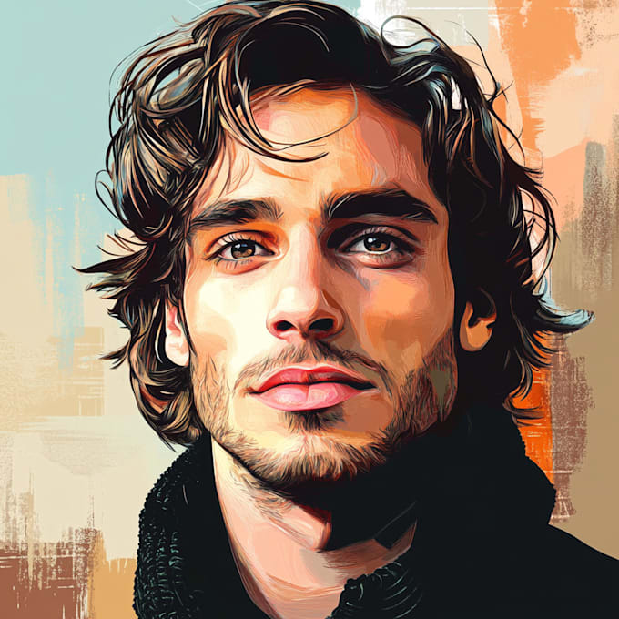 Draw vector portrait from photo by Fsonuberos | Fiverr