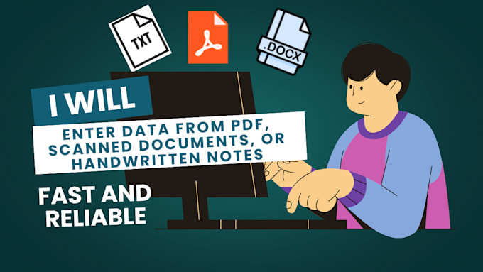 Enter data from pdf, scanned documents, or handwritten notes by Charles ...