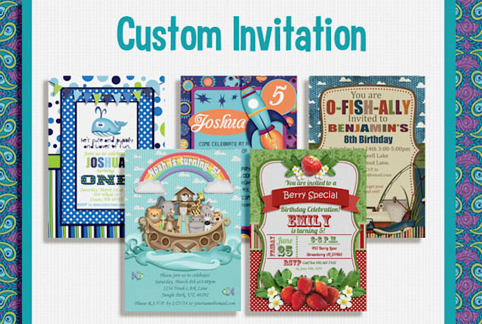 Create a custom invitation for you by Amandacreation | Fiverr