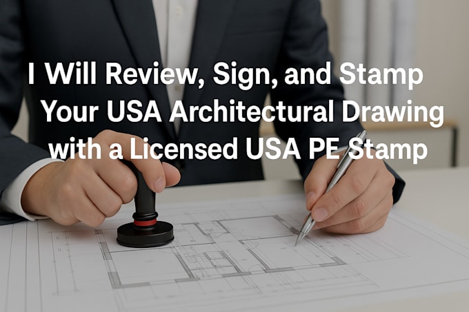 Review sign and stamp your usa architectural drawing with a license usa ...