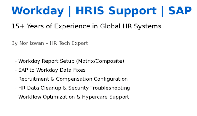 Configure, troubleshoot, and optimize your workday hr system by ...