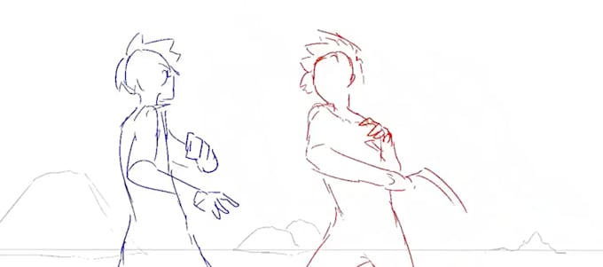 Do 2d traditional animation, frame by frame animation, hand drawn , 2d line art by Marvies1 | Fiverr