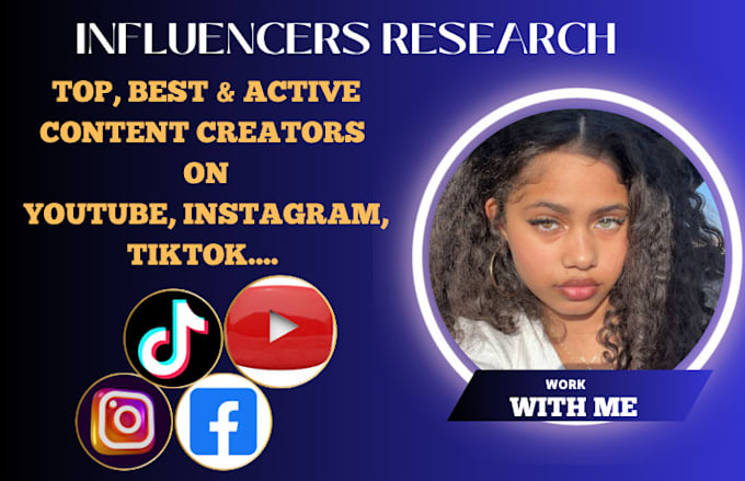 Research best instagram, top tiktok and youtube influencers list for ...