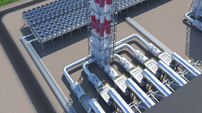 Do 3d industrial animation energy storage renewable plant 3d ...
