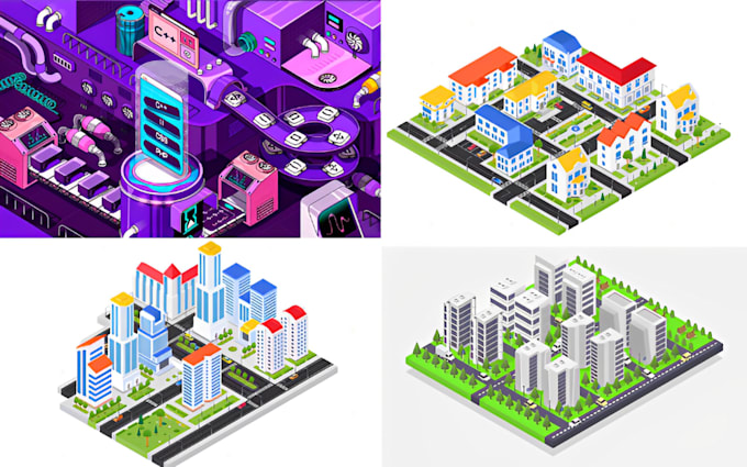 Isometric illustration fusion 360 isometric infographic illustrated map ...