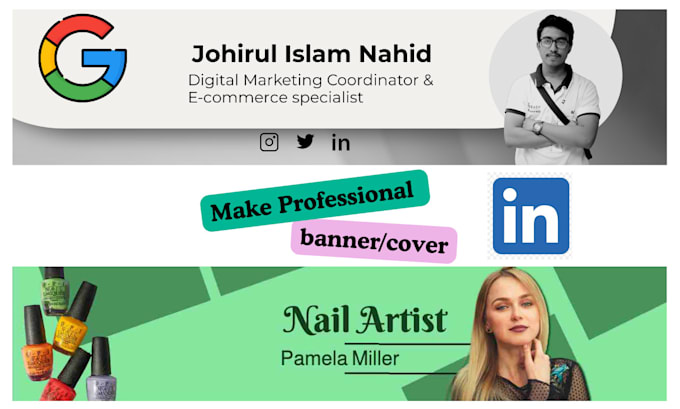 Design a professional linkedin cover banner for your profile by Nahid ...
