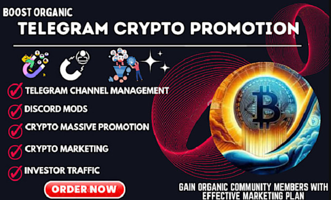 Crypto telegram promotion, telegram marketing, promote solana, launch defi, nft by Brufuse | Fiverr