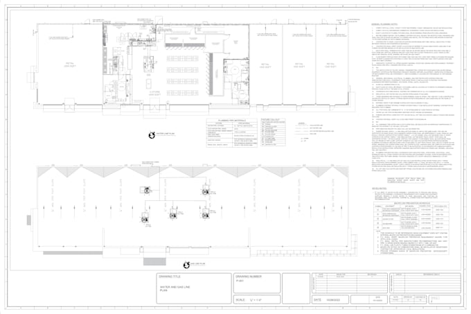 Design plumbing drawings, sanitary, water, gas layout, riser diagrams ...