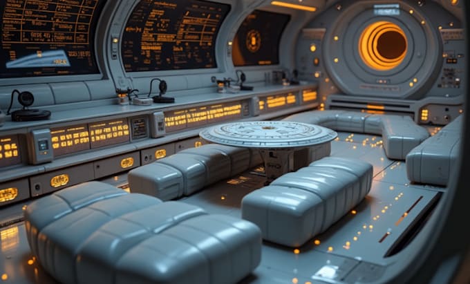 Create epic 3d starship or spaceship interior models and stl files for ...