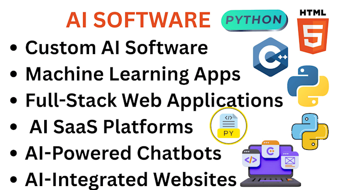 Do ai software, ai saas app, crm stack development, ai chatbot, ai development by Atra_tech1 ...