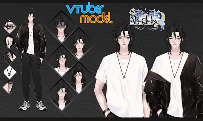 Do vtube commission live2d 3d vtuber model rig vrchat anime vseeface ...