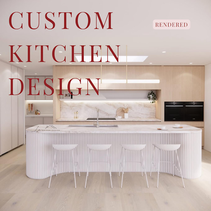 Design 3d kitchen and render into realistic by Lemaisondesign | Fiverr