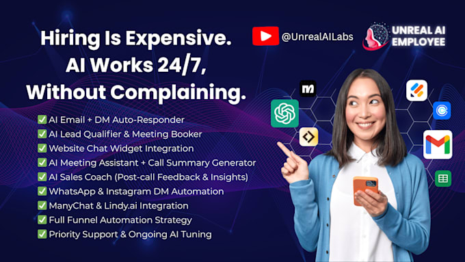 Automate your inbox, website and dms to qualify, follow up, and book leads by Unreal_ai | Fiverr