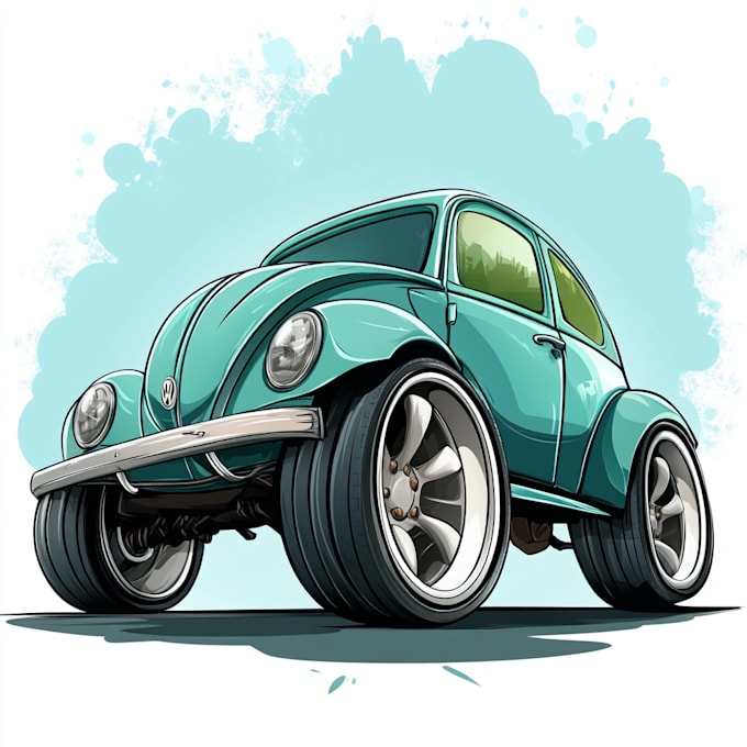 Draw your car into a cartoon caricature illustration by Saidafaren | Fiverr