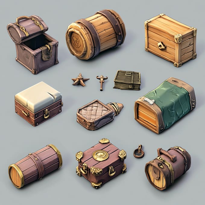 Draw game art props, objects in 2d art by Quatesialard | Fiverr