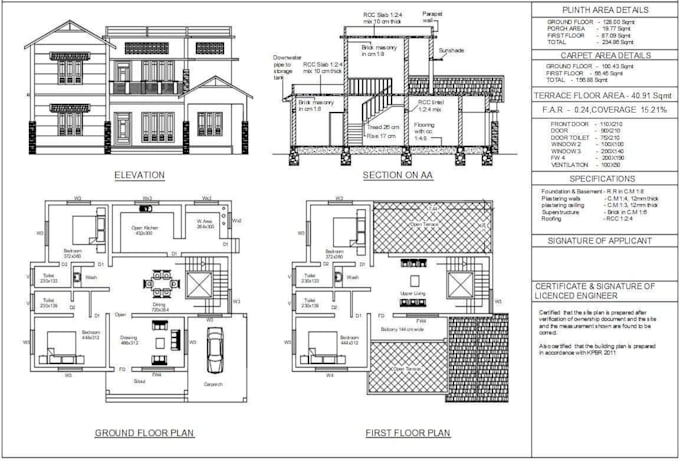 Do 2d house plan, 2d floor plan, 2d elevation, 2d room, office layout ...