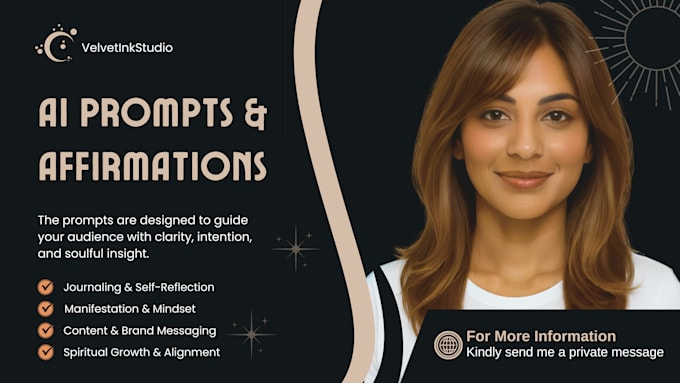Create custom affirmations or ai prompt packs by Velvetinkstudio | Fiverr