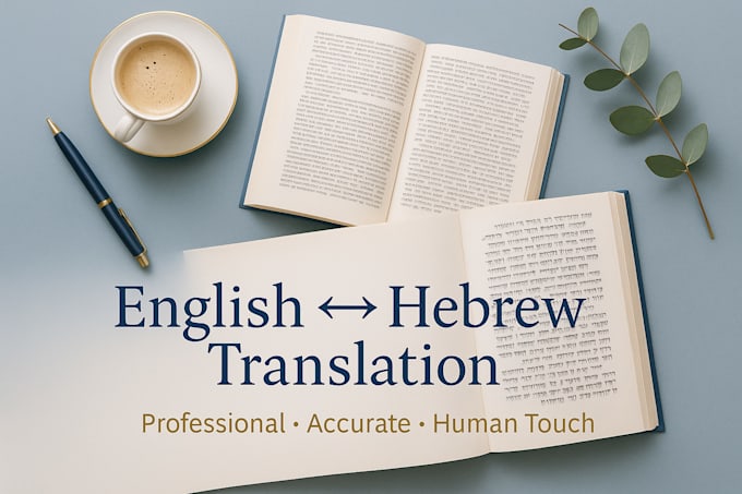 Translate english to hebrew and vice versa by Duallangpro | Fiverr