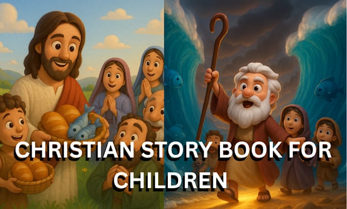 Create children book illustrations and cover, christian illustration by ...
