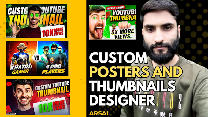 Design custom thumbnail and poster for you for any platform by The ...