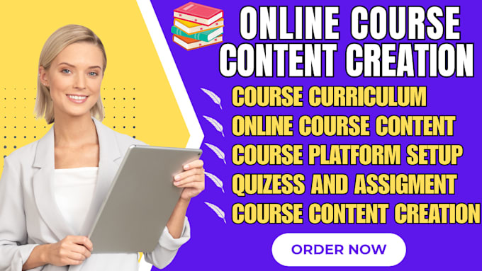 Create online course content course curriculum lesson plan online course content by Colzaneton ...