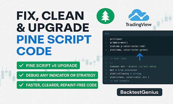 Debug, clean, fix and upgrade your tradingview pinescript indicator by ...