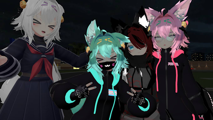 Crear avatar para vrchat, avatar furry de cuerpo completo, hoja de ...