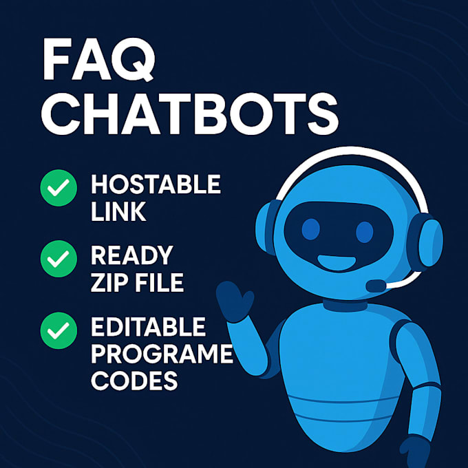 Build a custom faq chatbot with hostable link and zip file by ...