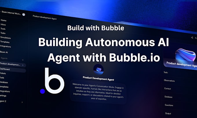 Build autonomous ai agent web app using bubble io bubble ai app bubble developer by Kinging01 ...