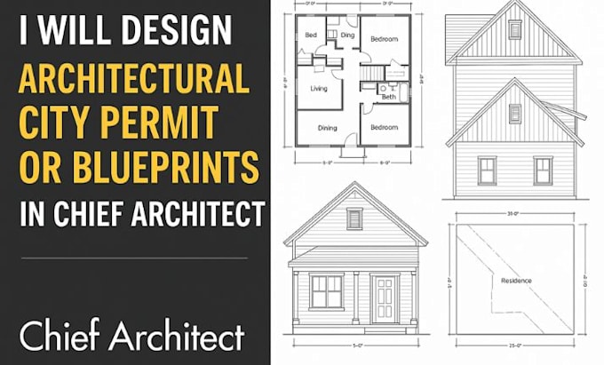 Design architectural city permit or blueprints in chief architect by ...