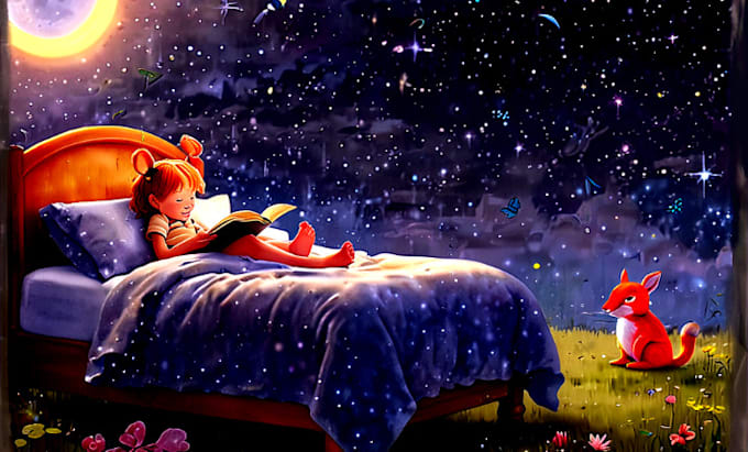 Create whimsical childrens book illustrations with cute characters by ...