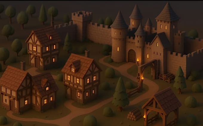 Do low poly 3d model building pbr game assets prop unreal engine unity 3d assets by Michael ...