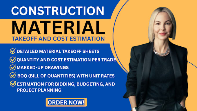 Do quantity takeoff, material estimate and complete boq preparation by Tamyhelton | Fiverr