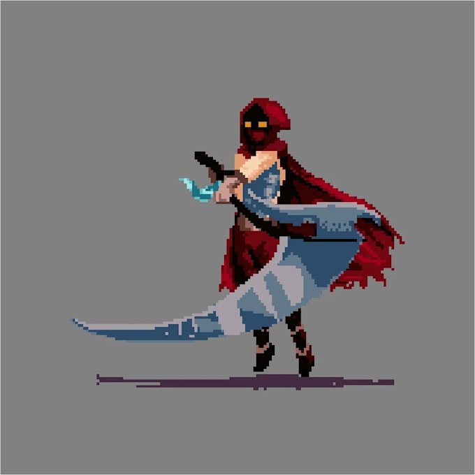 Pixel character animation, pixel background animation, pixel ...